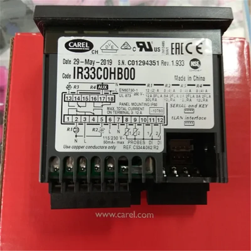 CAREL IR33C0HB00 Electronic Temperature Controller for Refrigeration