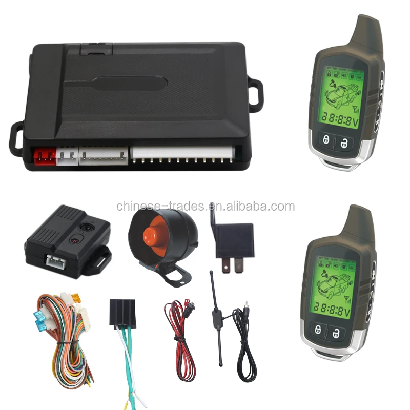 FM Two Way LCD Steel Mate Car Alarm System - Control Distance 3000 M