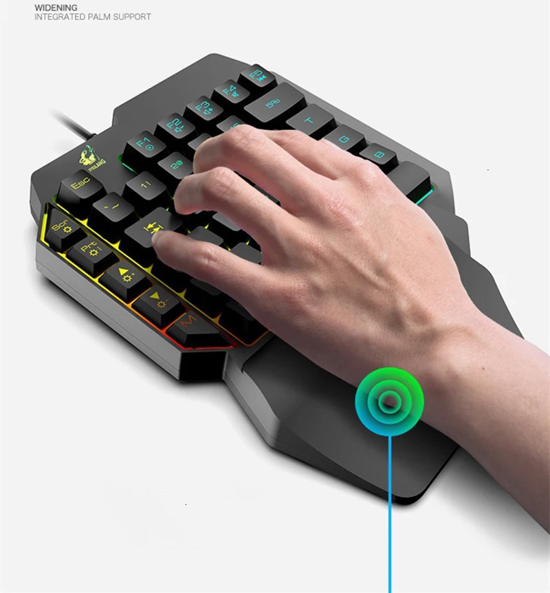 Left-hand Gaming Keyboard One Handed Keypad Mechanical Game Keyboard ...