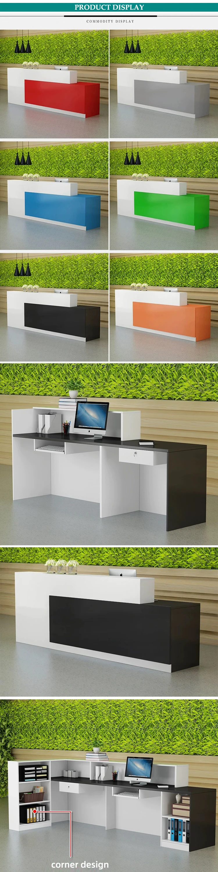 Modern Office Front Desk Counter - Hotel Reception Design