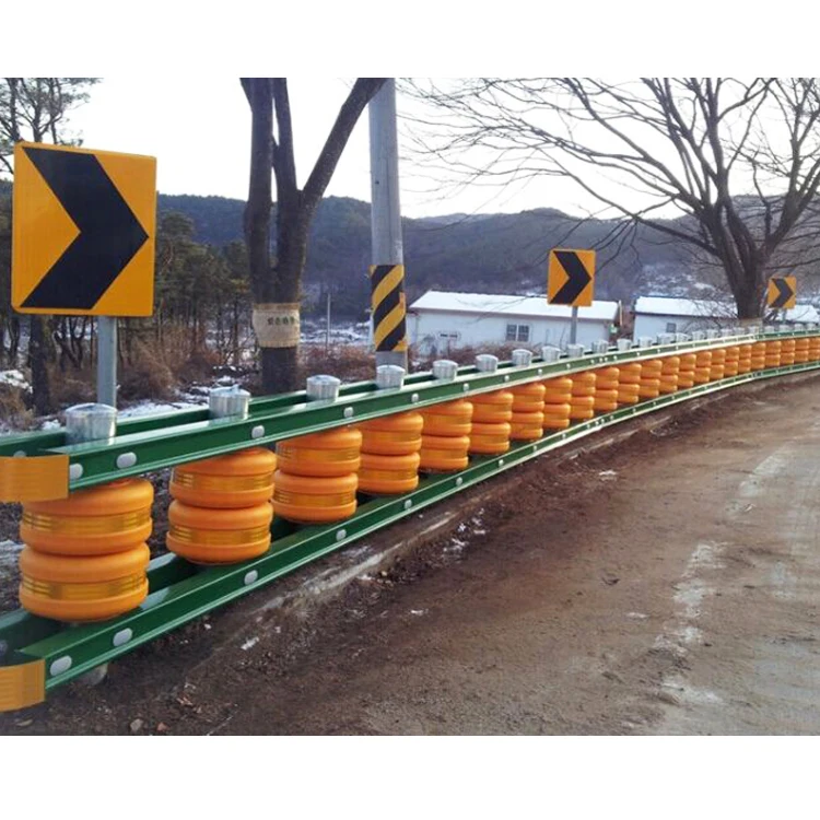 Traffic Safety Highway Road Foam Fence Crash Barrier Roller Guardrail ...