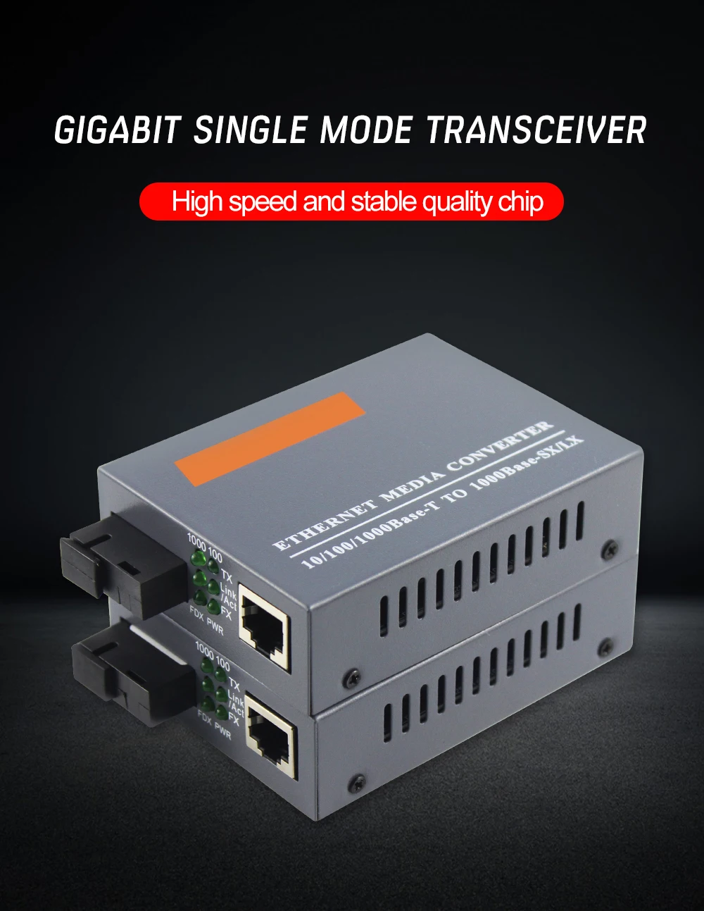 100/1000 Mbps Single Mode Simplex Fiber Media Converter - Buy Single Mode Simplex Fiber Media ...
