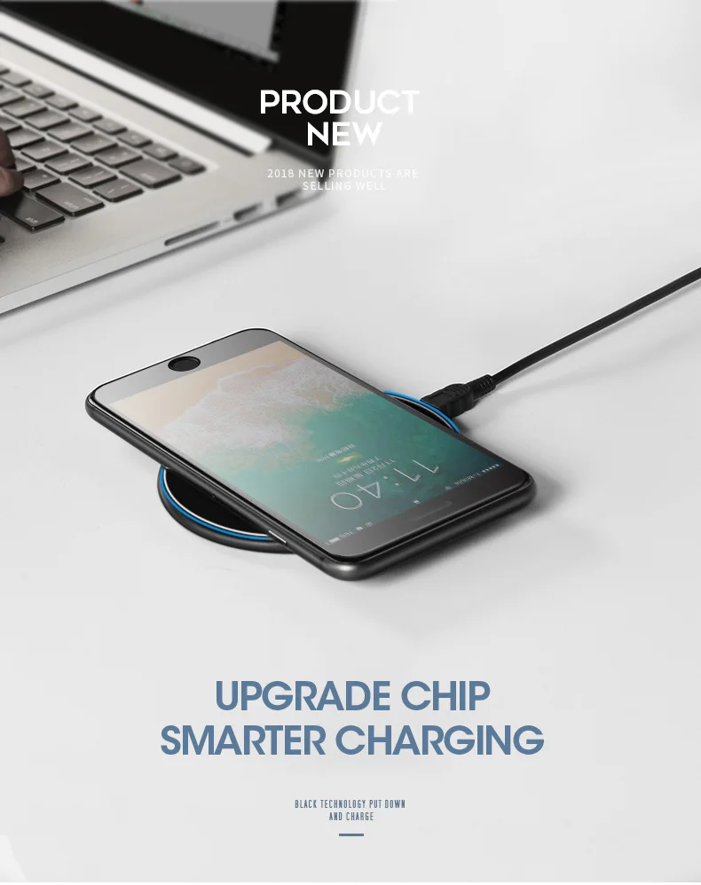 Fashion Led Color Changing Automatic Universal Wireless Phone Charger ...