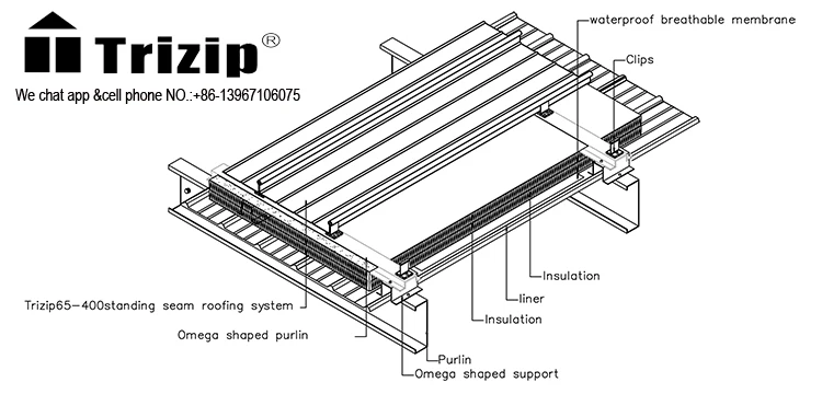 Colorful Curved Metal Kalzip Standing Seam Roofing