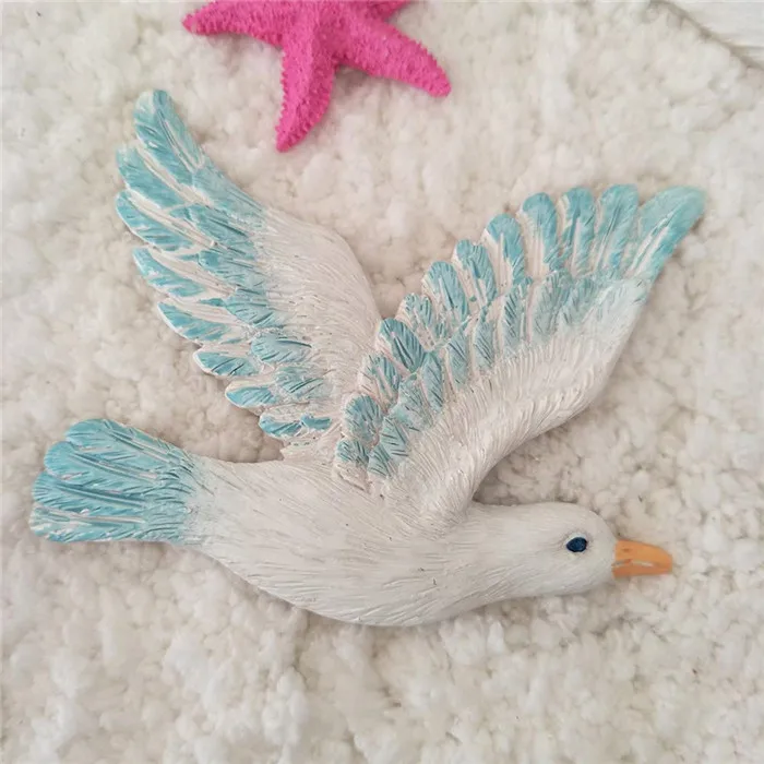 Polyresin/resin Seagull 3pcs Resin Wall Hanging Seagulls Birds Nautical ...