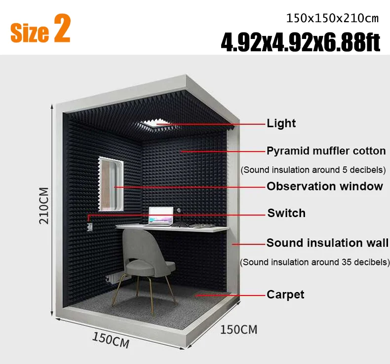 Custom Vocal Booth - Sound Isolation Recording Room