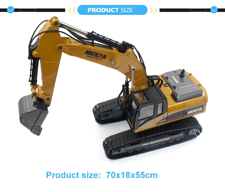 Huina 1580 Rc Excavator Full Metal 23ch-rtr Truck 1:14 580 Big Professional Excavator - Buy Rc ...