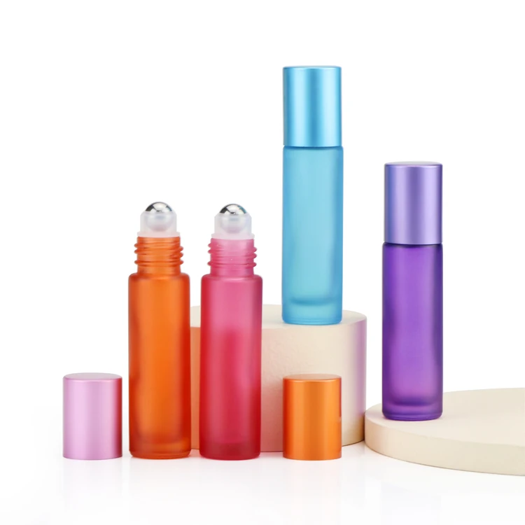 10ml Glass Perfume Roll On Bottle With Stainless Steel Metal Roller ...