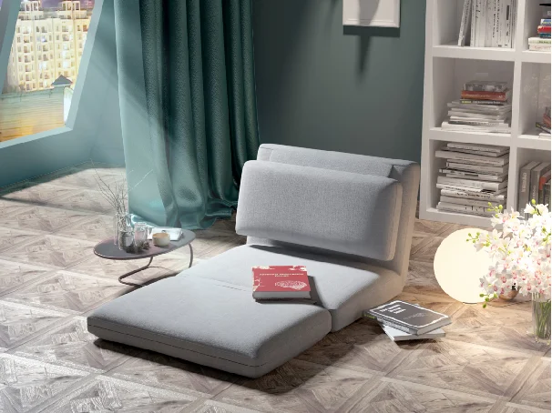 Nisco Small Sofa Couch Futon With Fold Up Bed And Adjustable Backrest ...