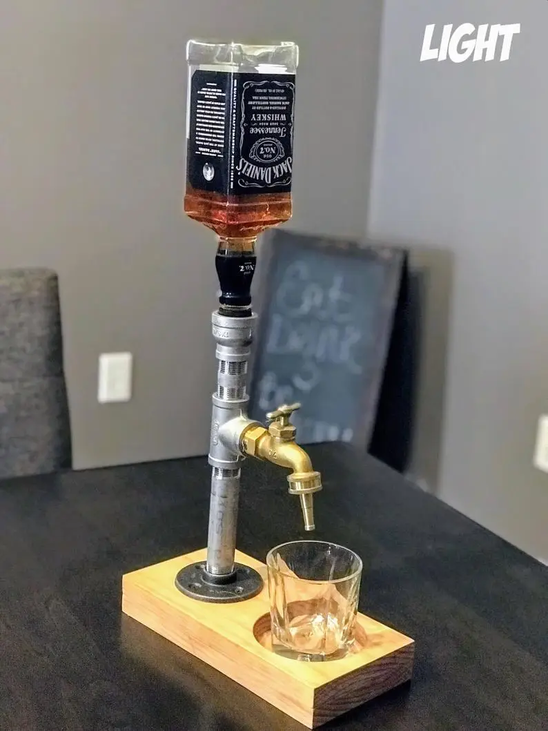 Antique Black Iron Pipe Furniture For Liquor Dispenser Stainless Steel ...