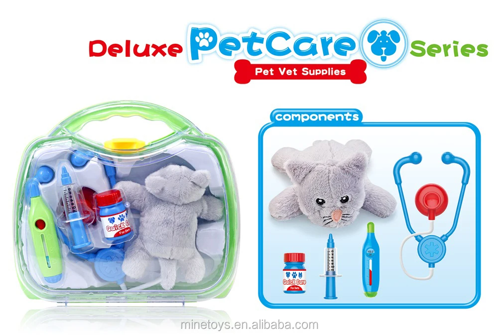 New Toys Cat Dog Pet Doctor Set Pretend Play Toy Doctor Kit For Kids ...