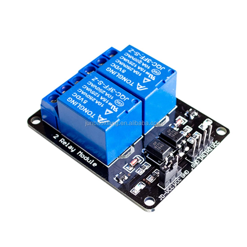 2 Way Relay Module with Optocoupler Protection - 5V DC