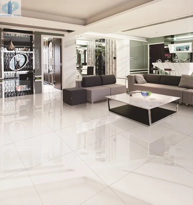 Super White Polished Porcelain Floor Tiles From Tile