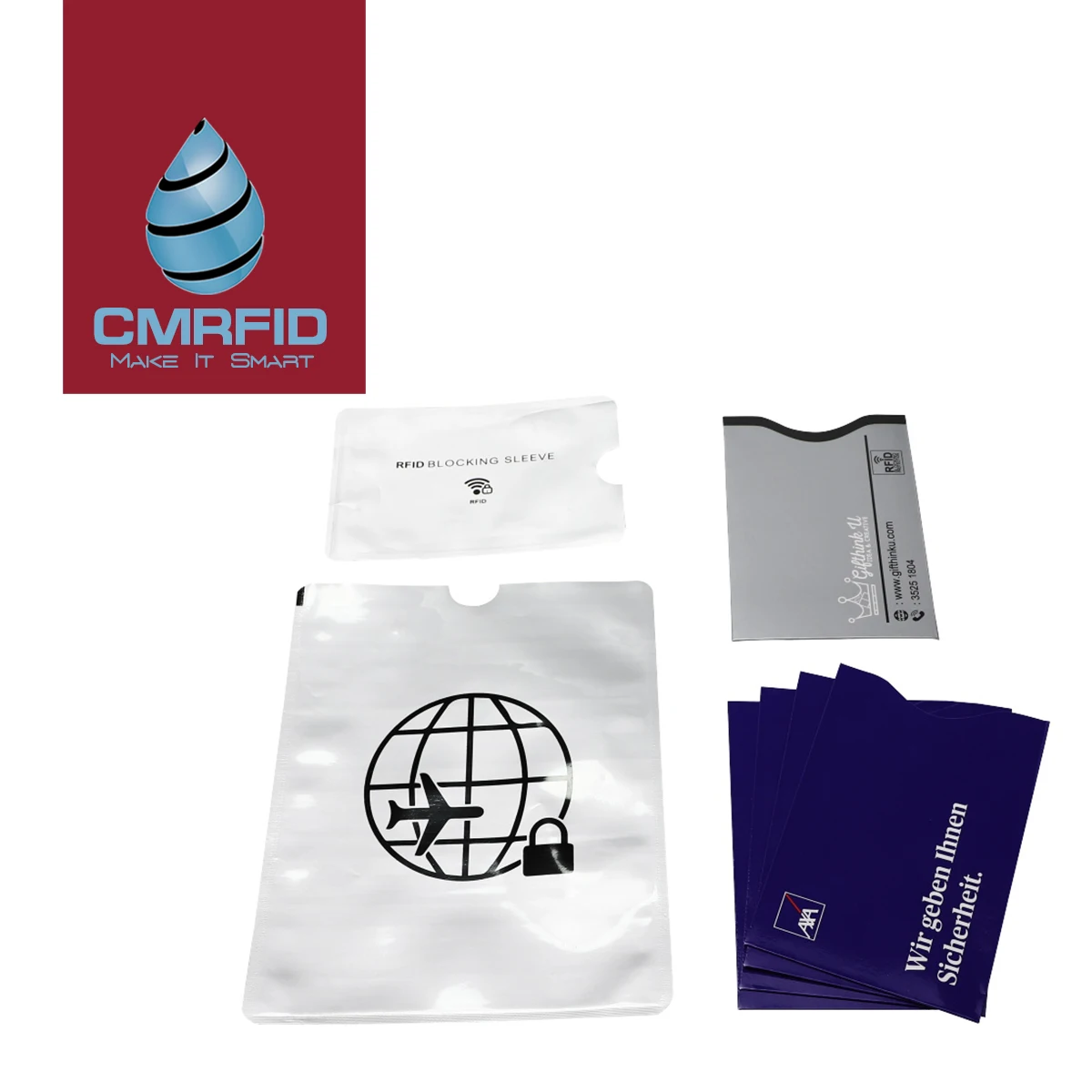 Cmrfid Customized Logo Printed Rfid Blocking Credit Card Sleeves Bags ...