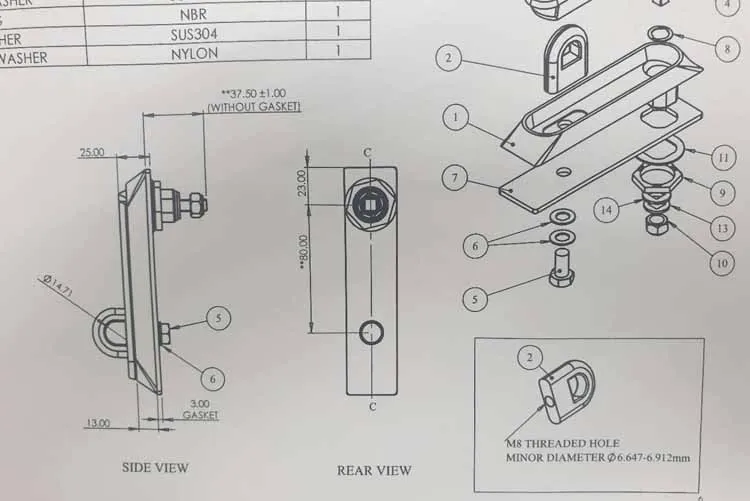 FS1252 MS838 Lock Cabinet Door From Manufacturer Swing Handle Panel ...