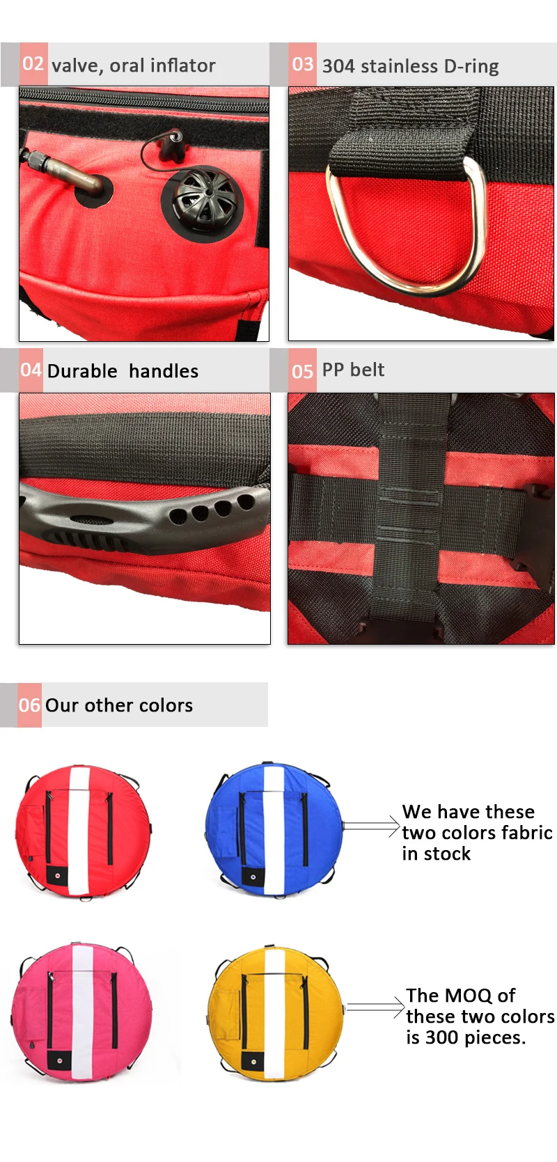 High Visibility Round Buoy Safety Spearfishing Float, Free Diving ...