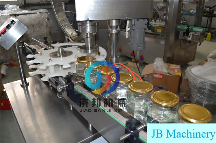 Peanut Butter Jar Capping Machine / Glass Bottle Cap Closer Twist Off ...