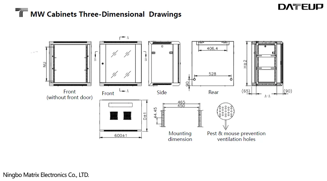 42 19 Inch Rack - Vented Server Mountshelf (15U Capacity)