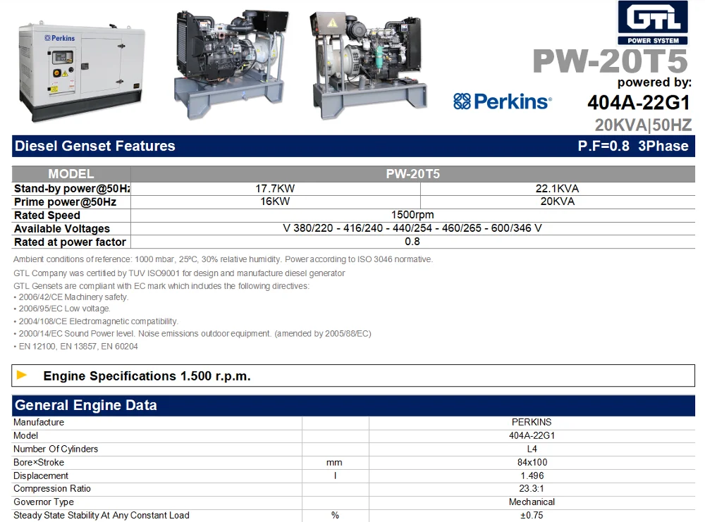 Boot Marine Diesel Set 15-20 Valiant Dynamo 20 Kva 50Hz Power Generator ...