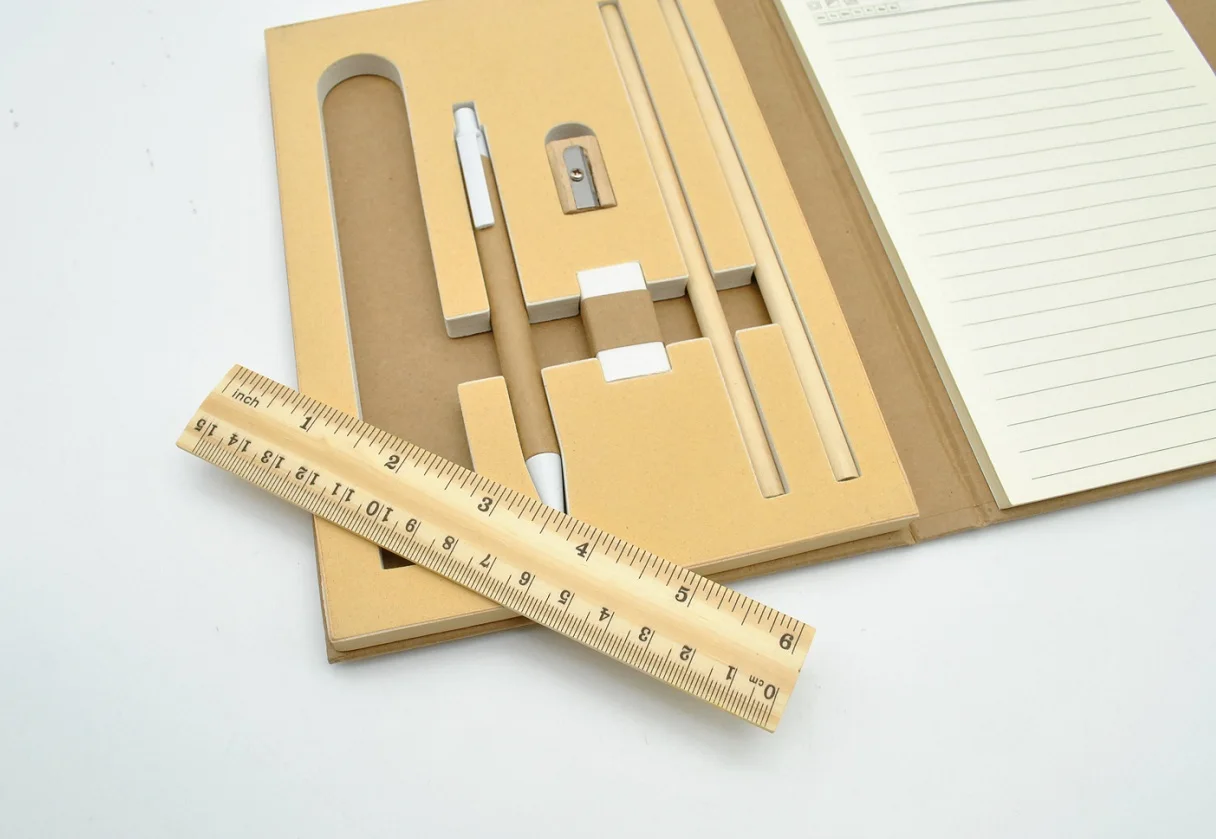 Customized Eco Friendly Kraft Hardcover Notebook Notepad With Sticky ...