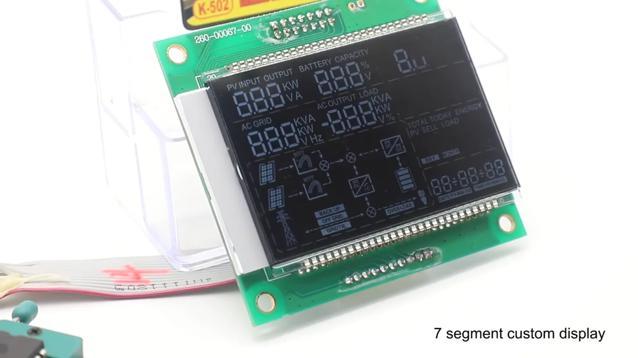 Custom Segment Lcd Display Back Ground Cob Digital Graphic Monochrome Va Lcd Display Power ...