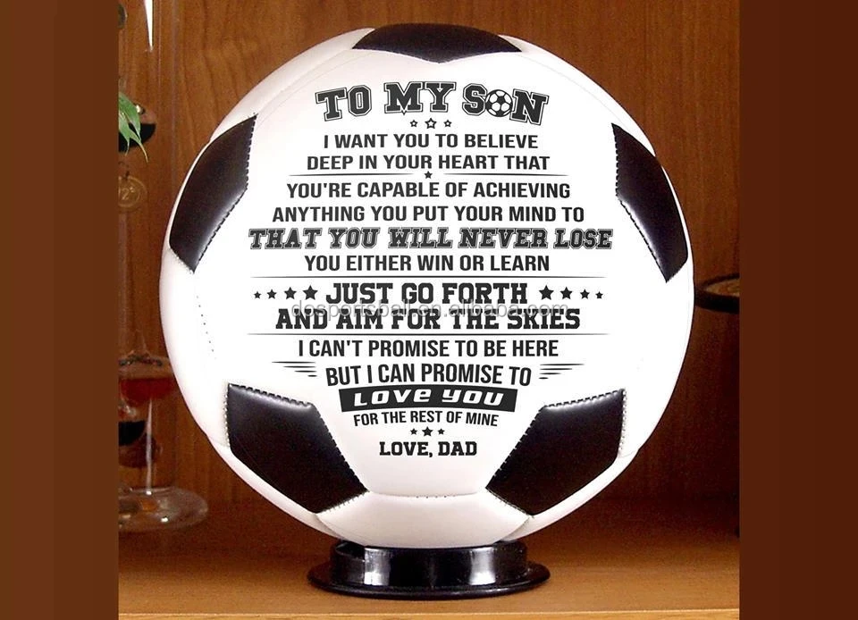Engraved Footballs for Son from Dad - Personalized Gifts
