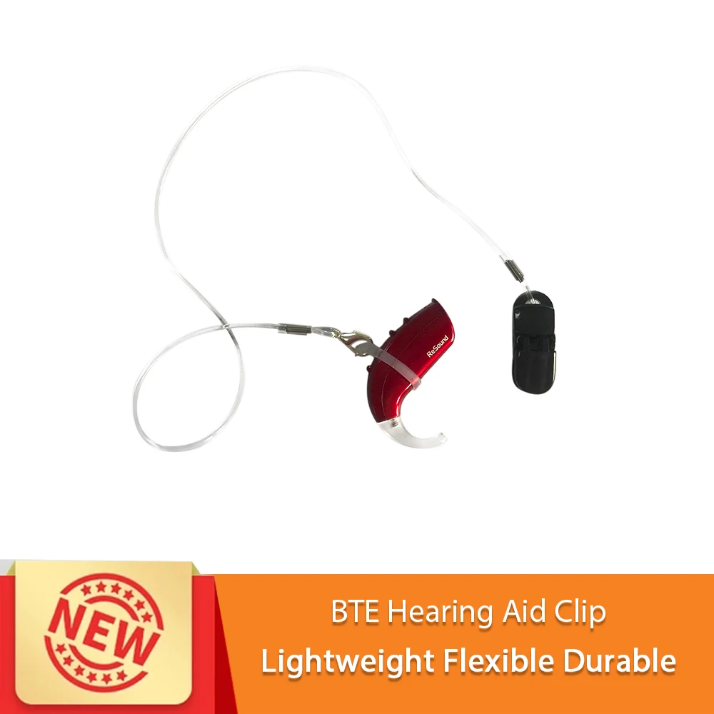 BTE Hearing Aid Clip - Transparent, Lightweight Nylon Protector for Ear ...