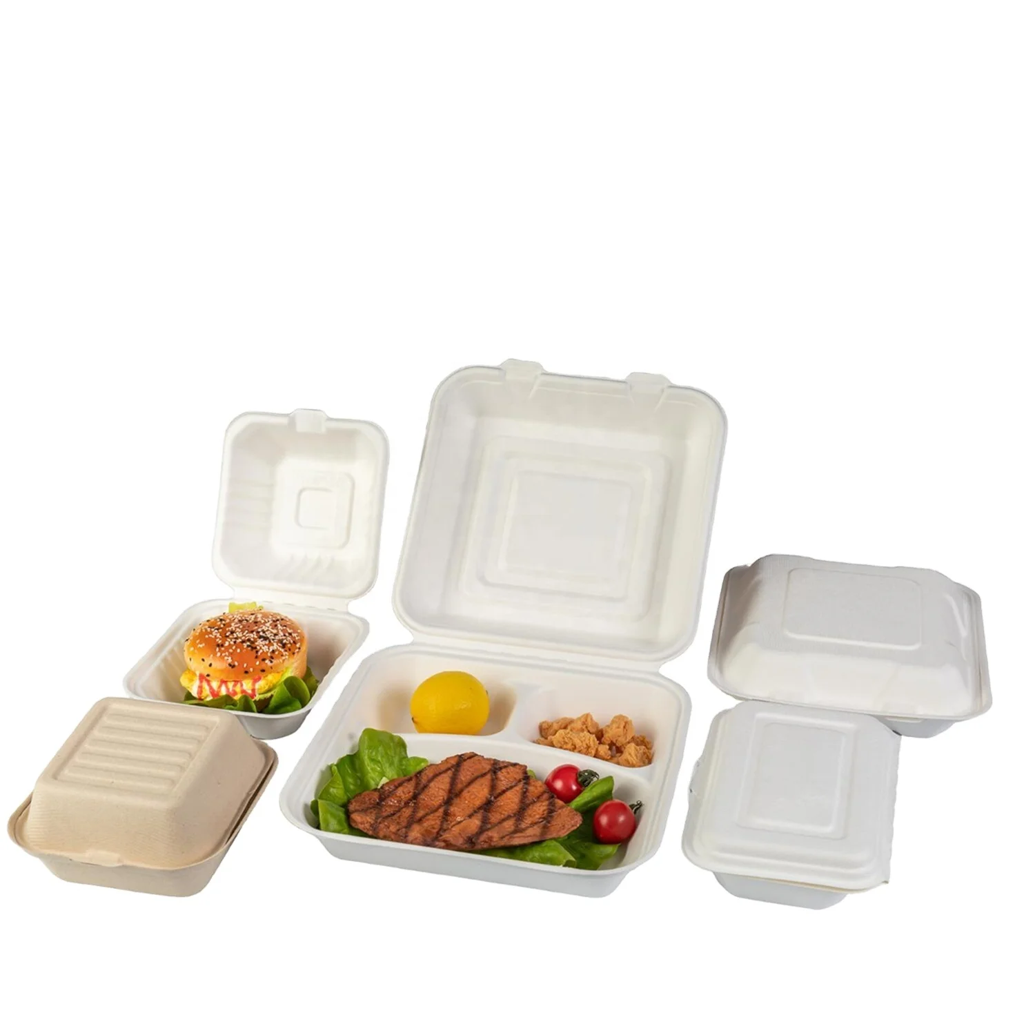 3 Compartment Disposable Food Container To Go Containers Food ...