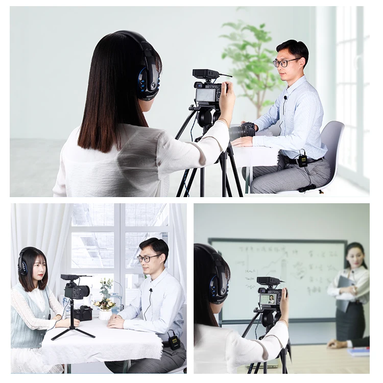 Professional Interview Wireless Microphone Recording For Dslr Camera ...