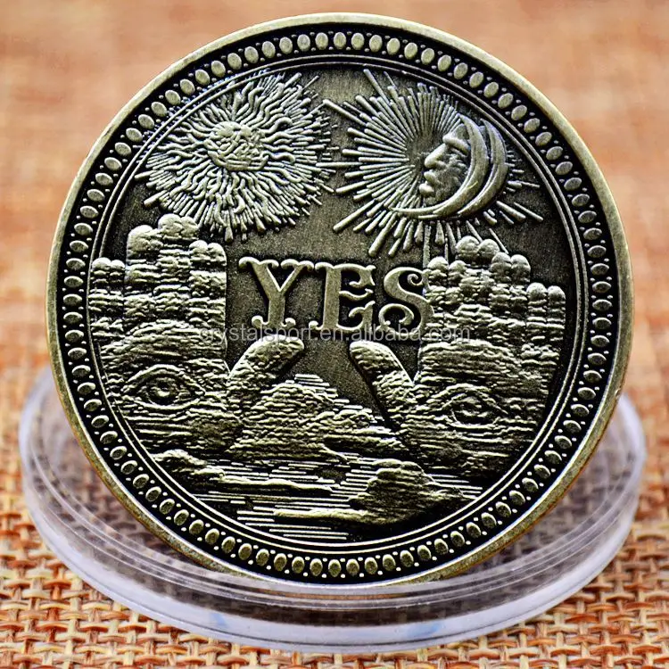 Euro Commemorative Antique Yes No Challenge 3d Metal Souvenir Coin ...