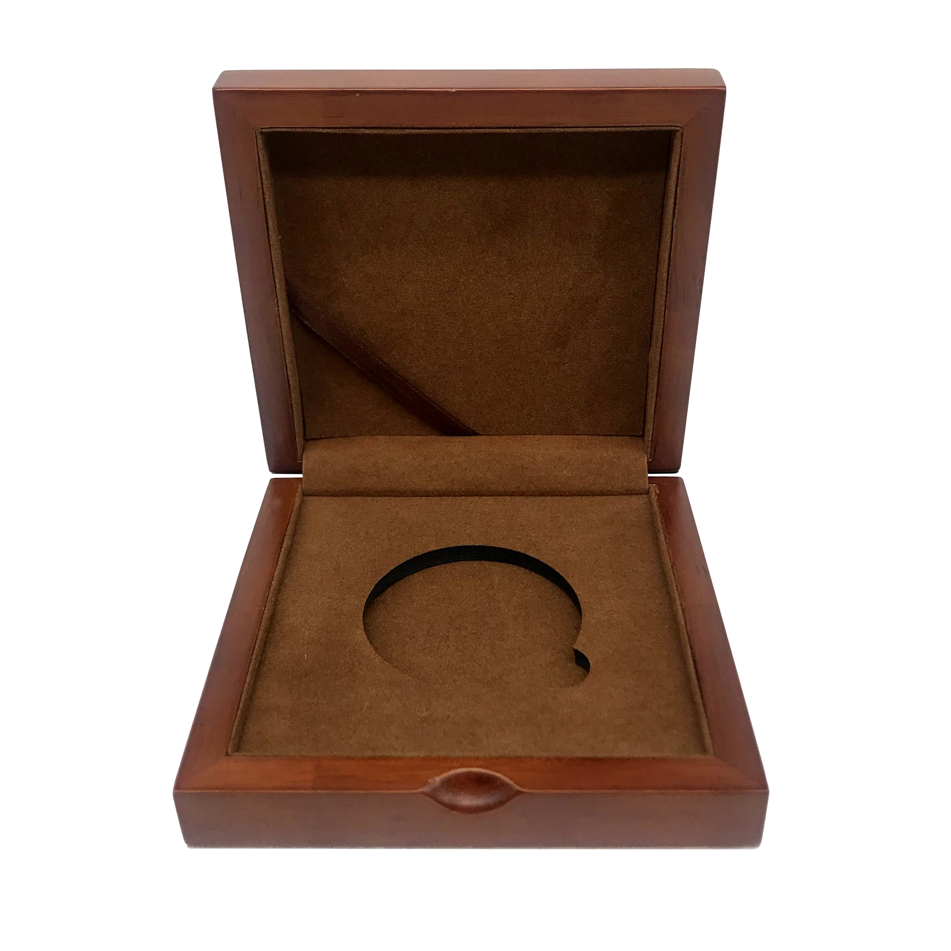 Badges Silver Coins Commemorative Holder - Wood Storage Box