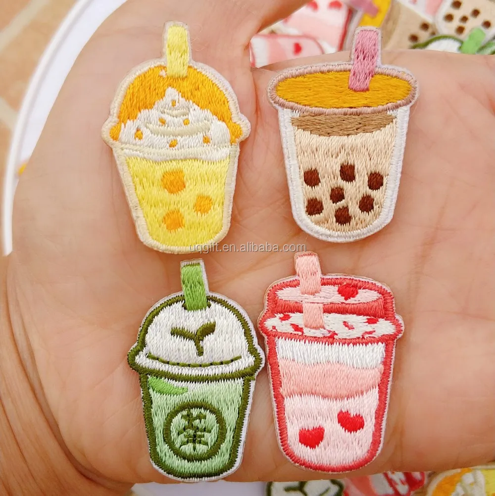 Cute Boba Embroidery Patches - Perfect for DIY Projects