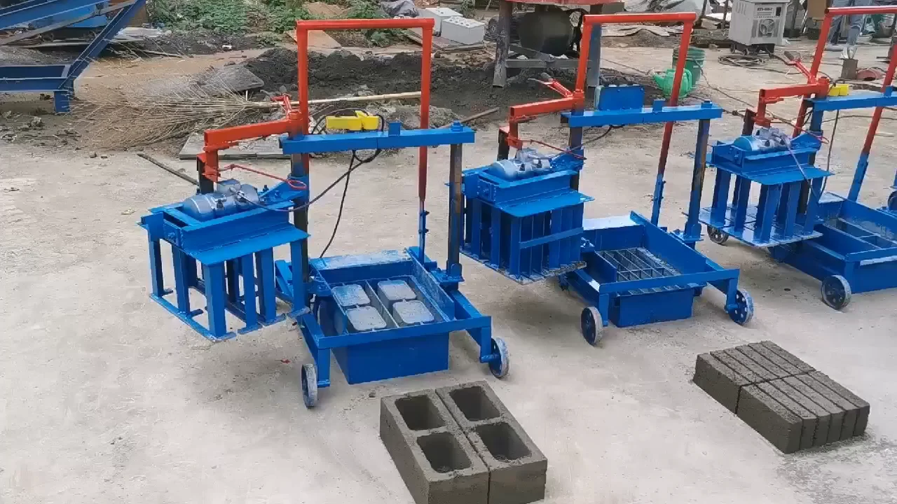 Manual Hollow Block Moulder Making Machine Cement Concrete Block Making ...