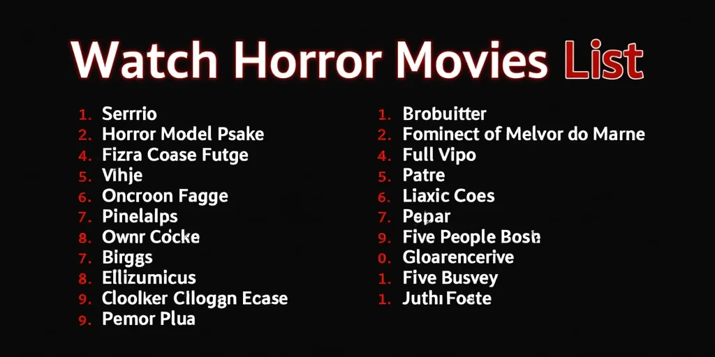Top Watch Horror Movies List For 2025 – Stream Spine-Chilling Thrills ...
