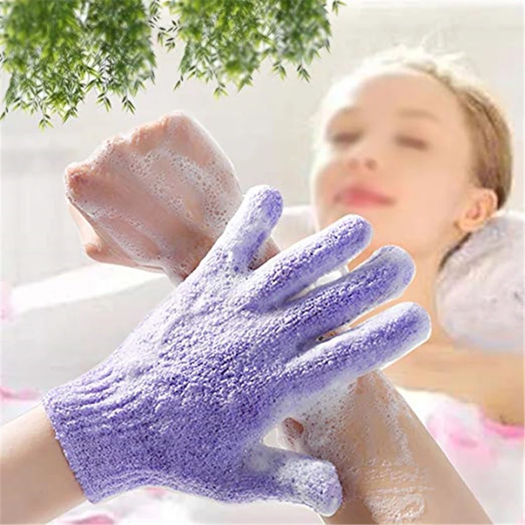 Five Finger Bath Scrub Bath Mitts Exfoliating Sponge - Buy Exfoliating ...