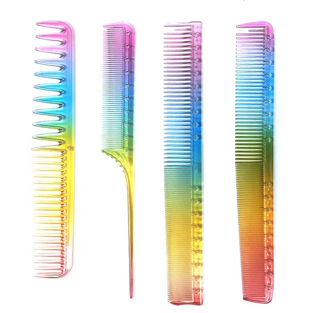 Latest Design Rainbow Comb Hair Home Salon Hair Cut Comb - Buy Rainbow ...