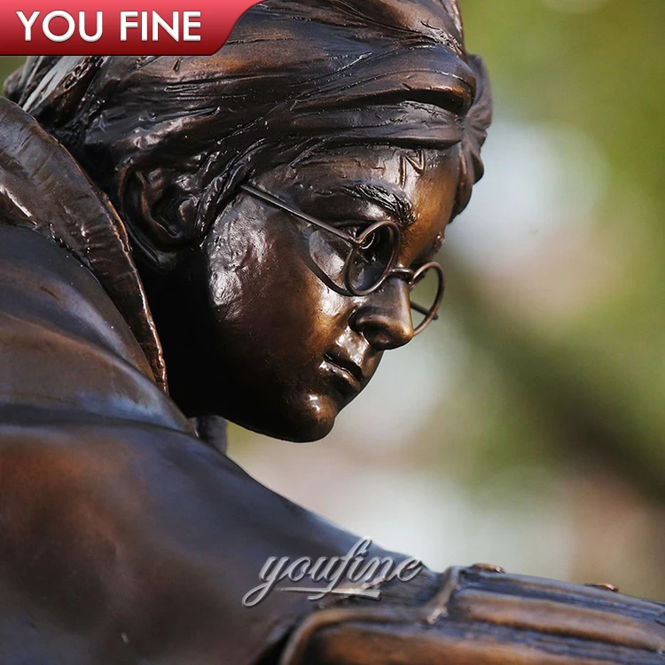 Theme Park Magician Life Size Bronze Statue Magician Riding Broom ...