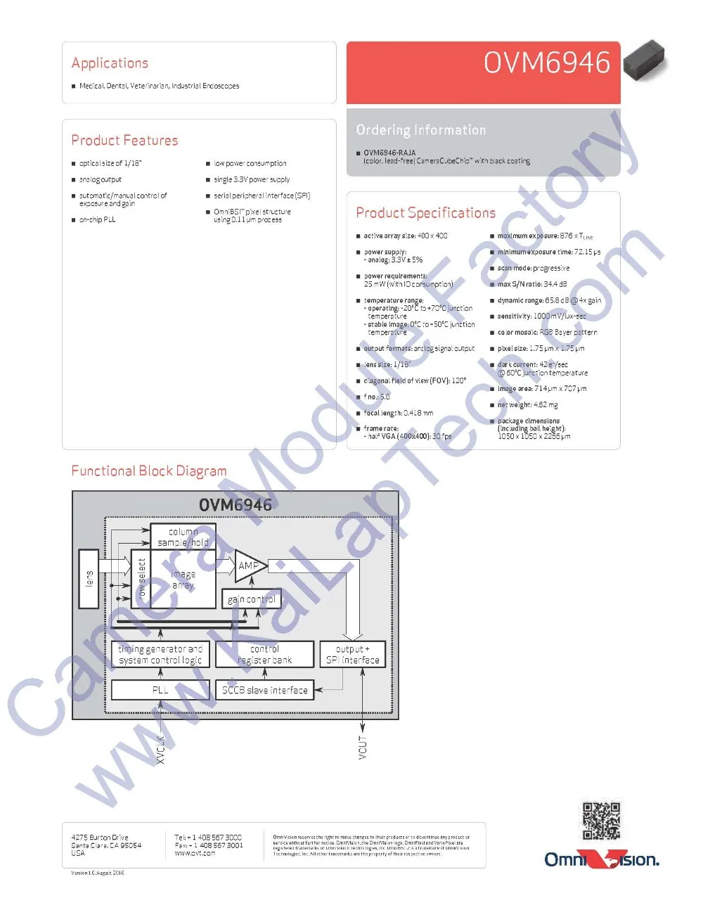Klt-usb1a-ovm6946 V1.0 Omnivision Ovm6946 Interfaz Usb Módulo De Cámara ...