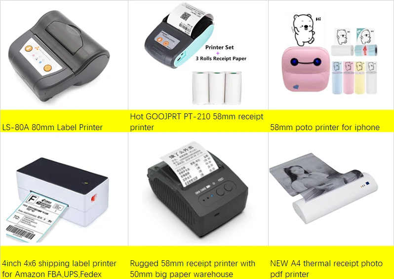 Goojprt Pt210 휴대용 모바일 열 영수증 프린터 소매 시스템 - Buy 영수증 프린터,열 영수증 프린터,모바일 영수증 ...
