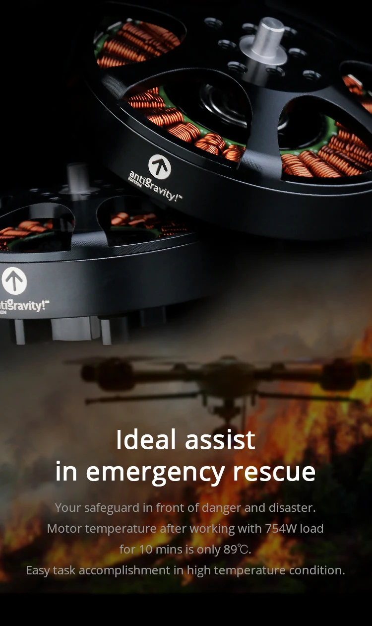 T-MOTOR 4kg Thrust Brushless Electric Motor for Heavy Lift Drones ODM