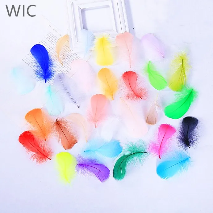 Wholesale 8-12cm Dyed Colorful Small Goose Fluffy Feathers For Diy ...