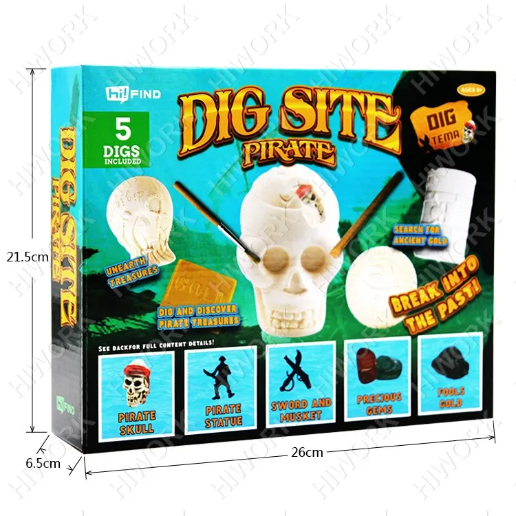 Oem Stem Kids Toys Dig Pirate Kit 5 In 1 Excavation Set - Buy 5 In 1 ...