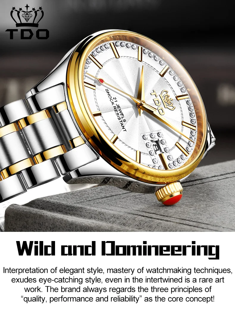Luxury Japanese Automatic Wrist Watches Men Oem Brand Custom Logo Gold ...