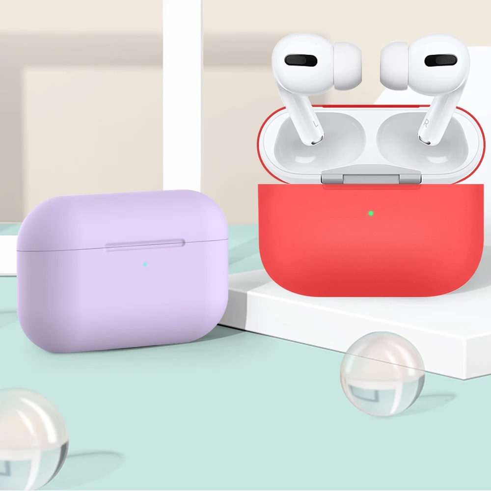 Silicone Case For Airpods Pro Wireless Bluetooth For Apple Airpods Pro ...