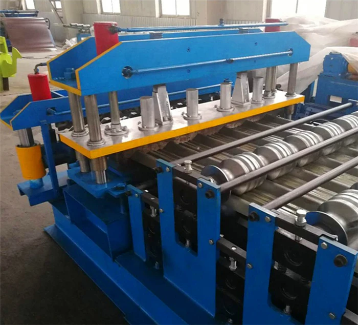 Double Layer Roofing Sheet Glazed Roof Tile Press Roll Forming Machine ...