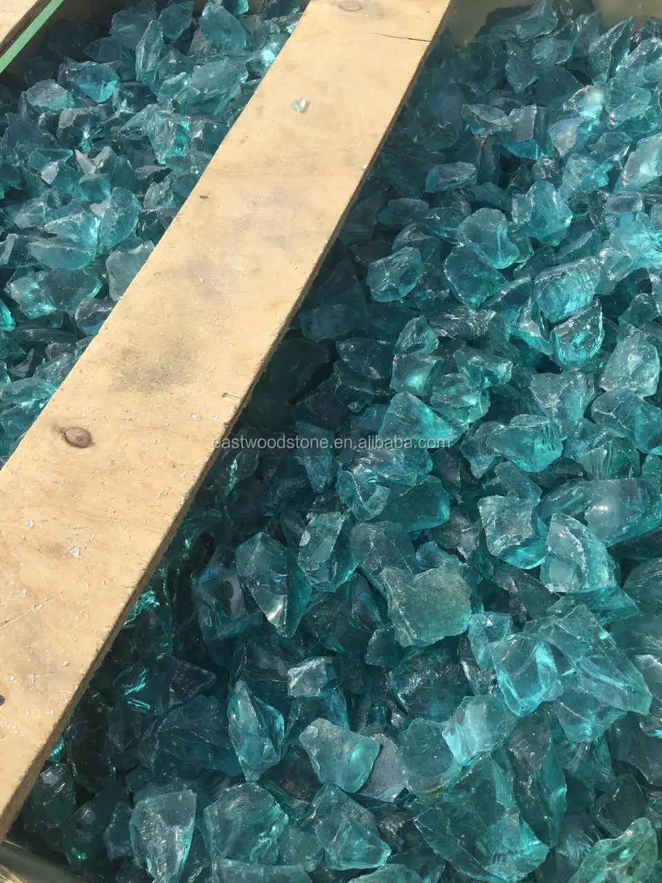 Aqua Blue Landscape Slag Glass Rock For Gabion Decorative - Buy ...