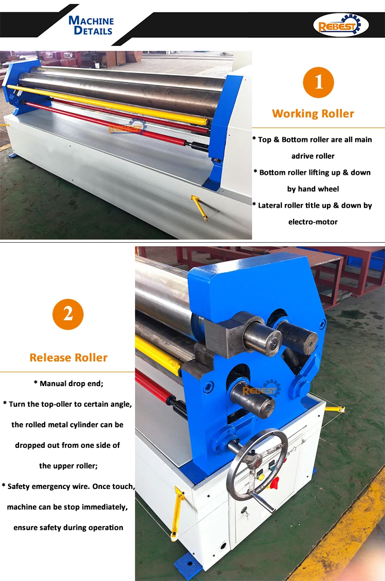 3-Roll Bending Machine for Plate Rolling | 4mm & 6mm Thickness ...