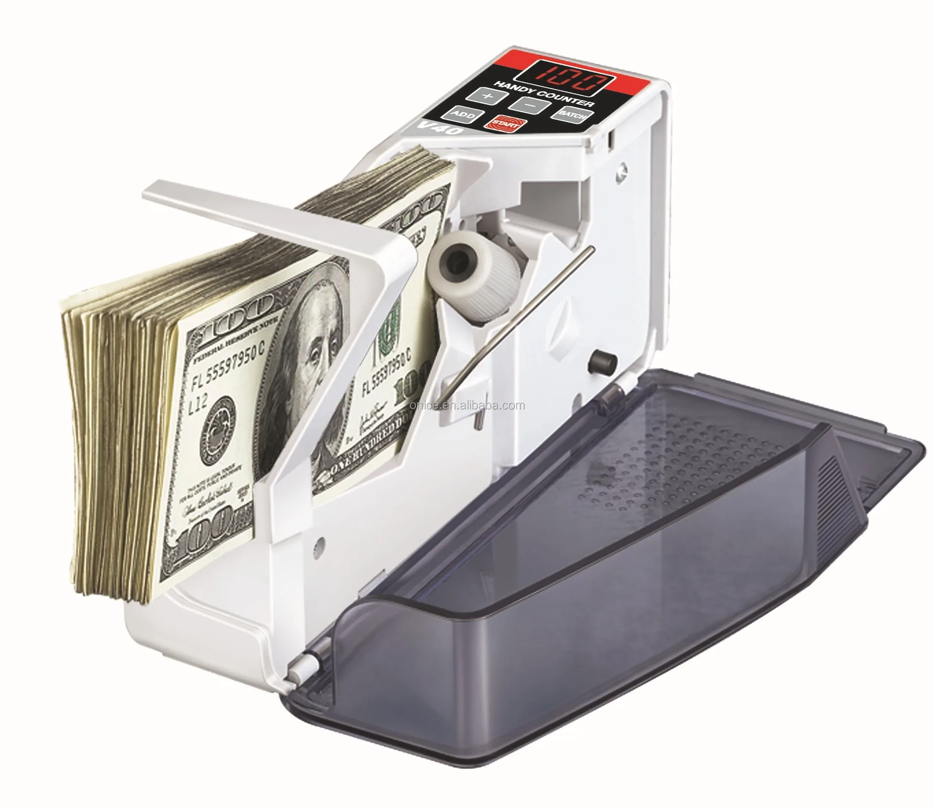 V40 Portable Money Counter Smallest Mixed Bill Automatic Cash Banknote ...