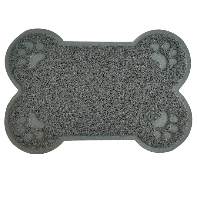 Pet Mat with Bone Shape PVC - Eco Friendly Dog Paw Cleaning Mat