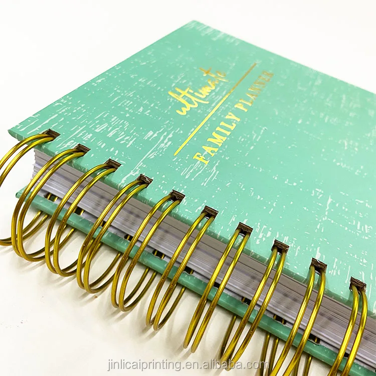 High Quality Golden Wire Hardcover Planner Journal Notebooks With ...